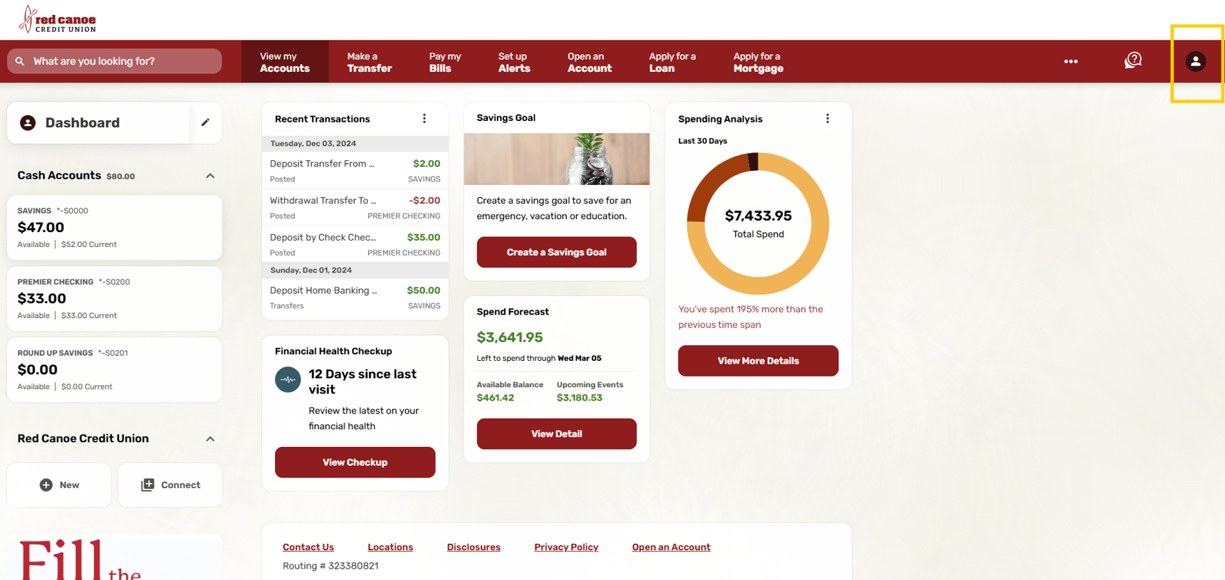 How can I manage my account's security?